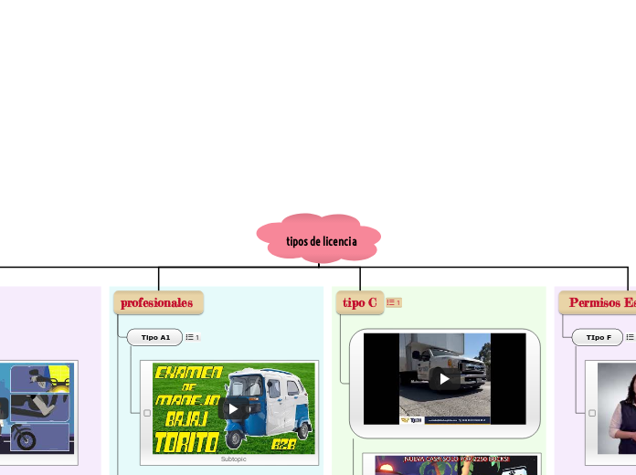 tipos de licencia - Mind Map